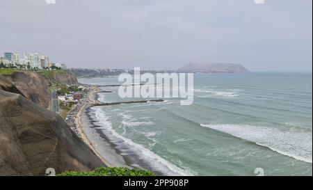 Lima boardwalk is a scenic oceanfront promenade in Lima, Peru. It ...