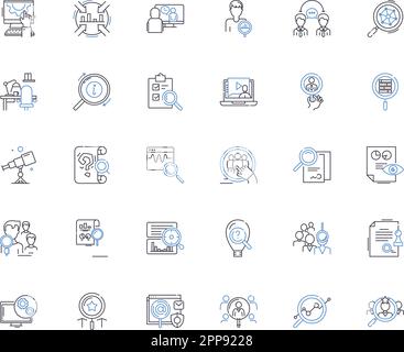 Memorization-learning line icons collection. Recall, Retention ...