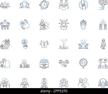Mental clarity line icons collection. Focus, Concentration, Awareness ...