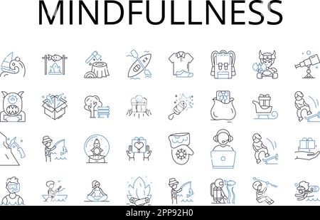 Being alert line icons collection. Vigilant, Observant, Cautious ...