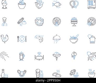 Sustenance line icons collection. Nourishment, Food, Fuel, Nutrition ...