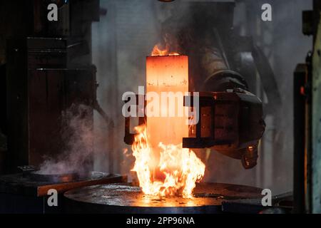 A 155 mm M795 artillery projectiles is manufactured at the Scranton ...