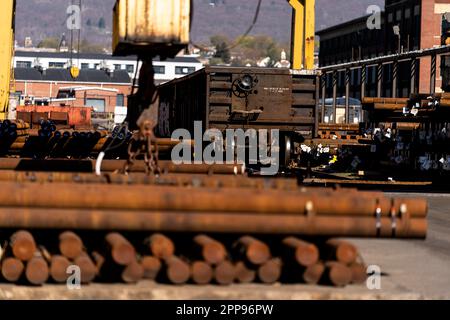 A 155 mm M795 artillery projectiles is manufactured at the Scranton ...
