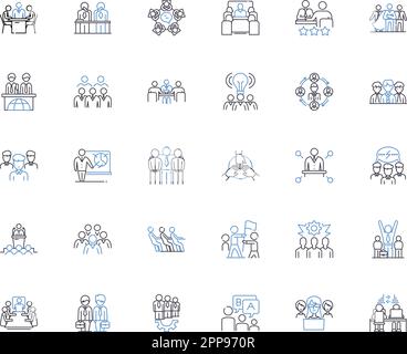 Manufacturing unit linear icons set. Production, Assembly, Automation ...