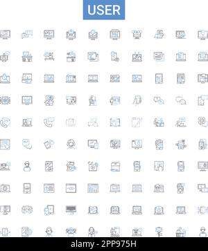 User outline icons collection. User, Profiles, Audience, Customers ...