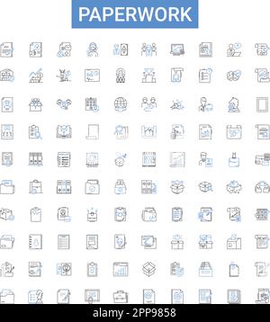 Paperwork outline icons collection. Forms, Documents, Records, Filing ...