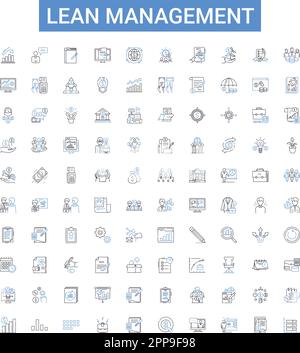 Lean Management vector line icons set. Lean, Management, Efficiency ...