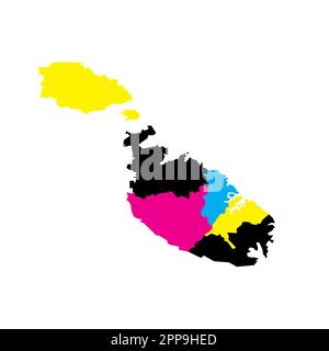 YELLOW CMYK color map of EUROPE Stock Vector Image & Art - Alamy