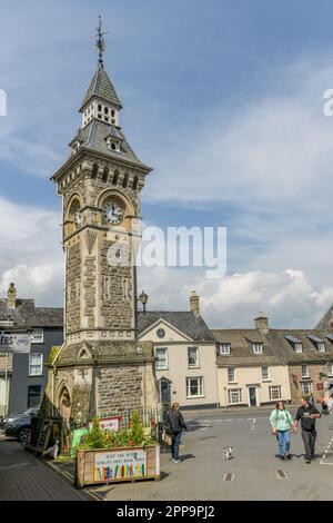 Hay-on-Wye Clock Tower High Victorian Gothic tall square tower built ...