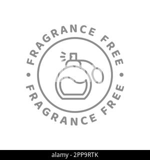 Fragrance free sign, label. No Perfume Cosmetic. Vector stock ...