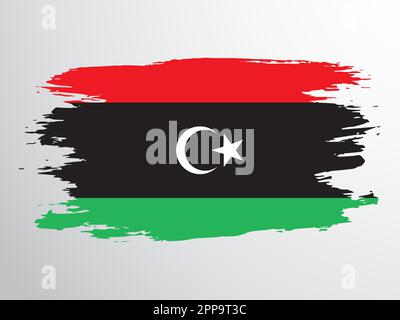 Libya flag, vector illustration on a white background Stock Vector ...