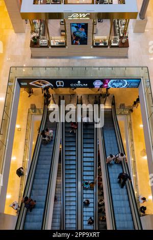 Inside The Pavilion, famous shopping mall, Kuala Lumpur, Malaysia Stock ...