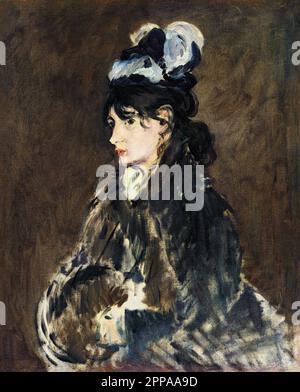 Berthe Morisot painting in high resolution by Édouard Manet. Original from The Cleveland Museum ...