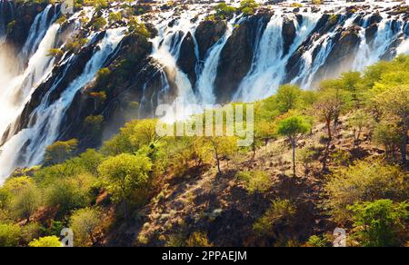 Ruacana Falls, border of Angola and Namibia Stock Photo - Alamy