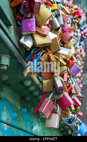 Locks of love - symbol for everlasting friendship Stock Photo - Alamy