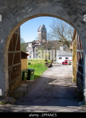 KIPFENBERG, GERMANY - APRIL 19: Medieval castle of Kipfenberg, Germany ...