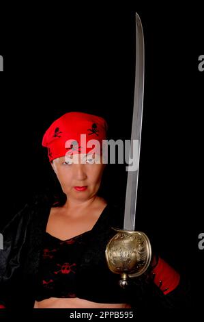 A lovely pirate girl with a cutlass Stock Photo - Alamy
