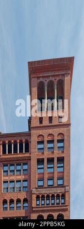 Morgan Lofts’ deep red brick façade and lofty colonnade are a sharp ...
