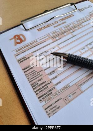 Form filling, taxes in Italy, unified payment, F24 Stock Photo - Alamy