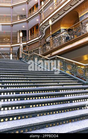 The Cleveland Arcade, opened in 1890, is a historic landmark known for ...