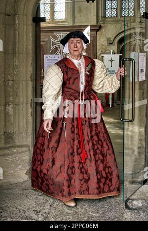 Woman dressed in Elizabethan period costume for the William Shakespeare ...