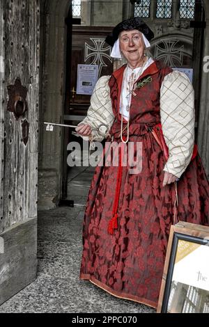 Woman dressed in Elizabethan period costume for the William Shakespeare ...