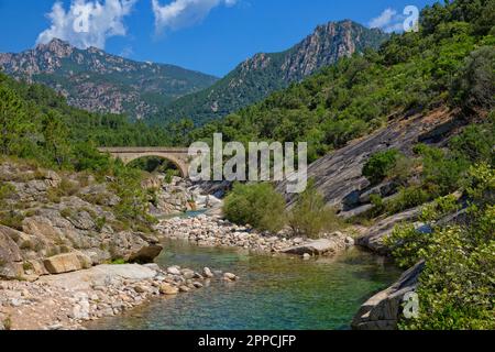 The Cavu river and its natural pools. Piscines Naturelles De Cavu are ...