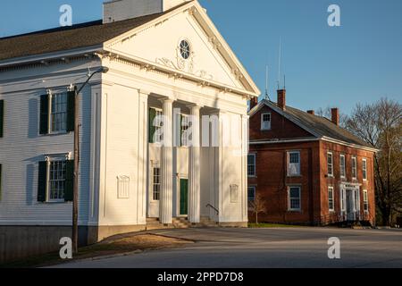 The Town Hall near the Petersham, MA town common, a rural town in ...