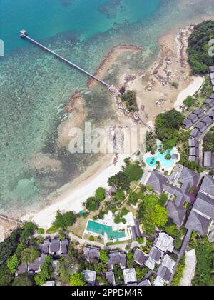 Batam Indonesia - Drone view Turi Beach Resort Stock Photo - Alamy