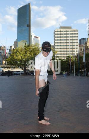 A model demonstrates Australian-made TOS ('The Other Side') reversible ...