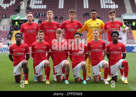 the starting line up of AZ Alkmaar during Uefa Conference League Round ...