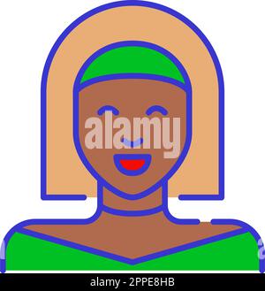 Avatar woman cartoon with brown hair vector design Stock Vector Image ...
