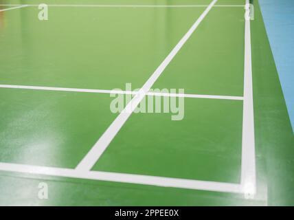 Indoor badminton court, selective focus Stock Photo - Alamy
