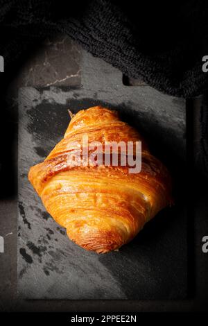 Delicious crispy, flaky, and buttery plain 13 layer croissant with a ...