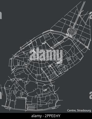 Street roads map of the CENTRE VILLE DISTRICT, STRASBOURG Stock Vector ...