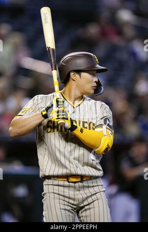 San Diego Padres' Ha-Seong Kim plays during a baseball game, Sunday ...