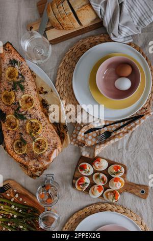 Top view decorating set for Easter wreaths Stock Photo - Alamy