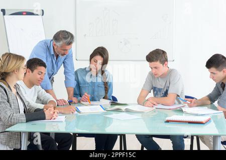 Teenage students in math class in high school Stock Photo - Alamy