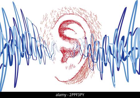 Sketch of colorful musical sound wave with music notes isolated. Vector ...