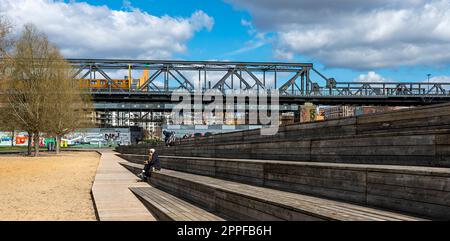 Railroad Bridges In Gleisdreieck Park, Tiergarten, Mitte, Berlin ...