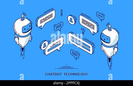 3d online chatbot banner template with robot wearing headset, laptop ...