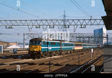 A class 86 electric locomotive number 86233 painted in retro electric ...