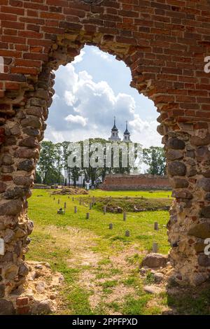 Ludza castle ruins in Latvia Stock Photo - Alamy