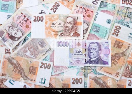 czech koruna money texture as nice background Stock Photo - Alamy