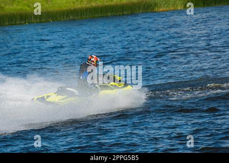Participants in the UIM Aquabike Baltic Cup 2022 of jet boats Stock ...