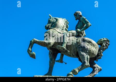 Statue of military leader Hans Waldmann in Zurich, Switzerland Stock ...