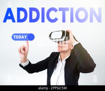 Text sign showing Substance Abuse. Conceptual photo Excessive use of a ...