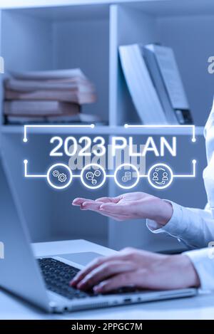 Inspiration showing sign 2023 Goals, Conceptual photo A plan to do for ...
