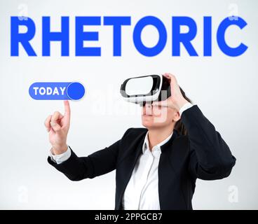 Text showing inspiration Rhetoric, Business showcase study of writing ...