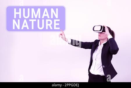 Text sign showing Human Nature. Conceptual photo psychological ...